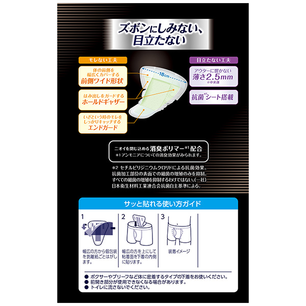 ライフリーさわやか男性用安心パッド 微量用 10cc｜ユニ・チャーム ダイレクトショップ（公式通販サイト）